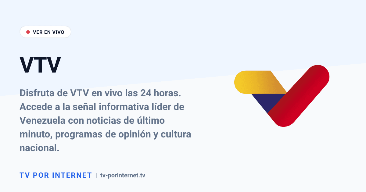 VTV en vivo: Sintoniza la Señal del Canal 8 de Venezuela Online | TV ...